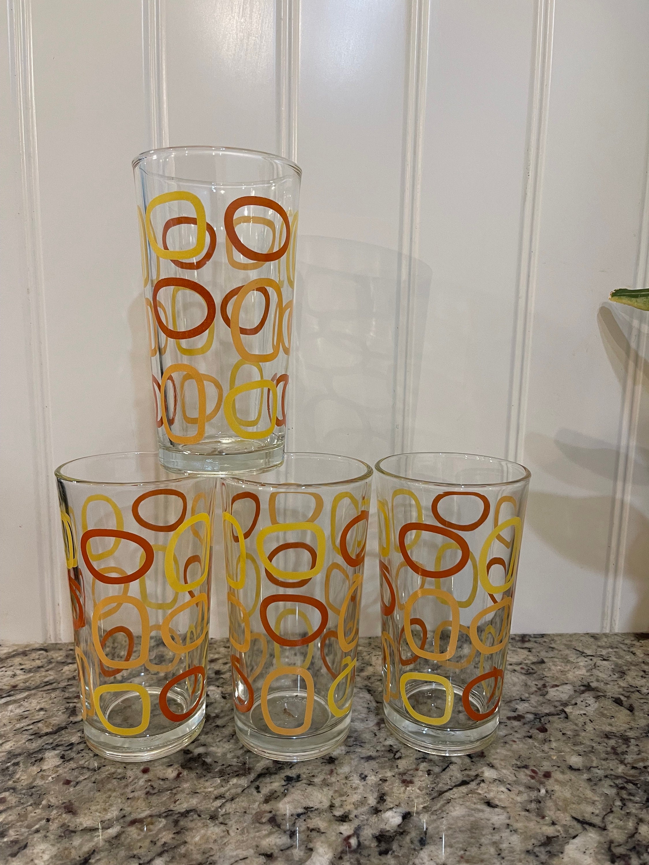 Set of 4 Atomic Amoeba Iced Tea Drinking Glasses / MCM - Etsy