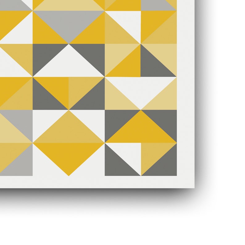 Abstract Triangle Shapes Wall Art, Modern Wall Art, A4, A3, Object Art ...