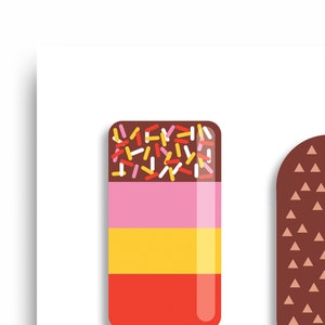 Ice Lolly print for kitchen, summer vibes print, minimalist food wall ...