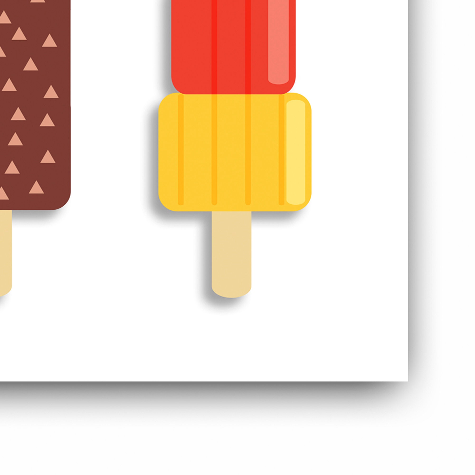 Ice Lolly Print for Kitchen, Summer Vibes Print, Minimalist Food Wall ...