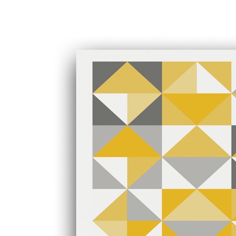 Abstract Triangle Shapes Wall Art, Modern Wall Art, A4, A3, Object Art ...