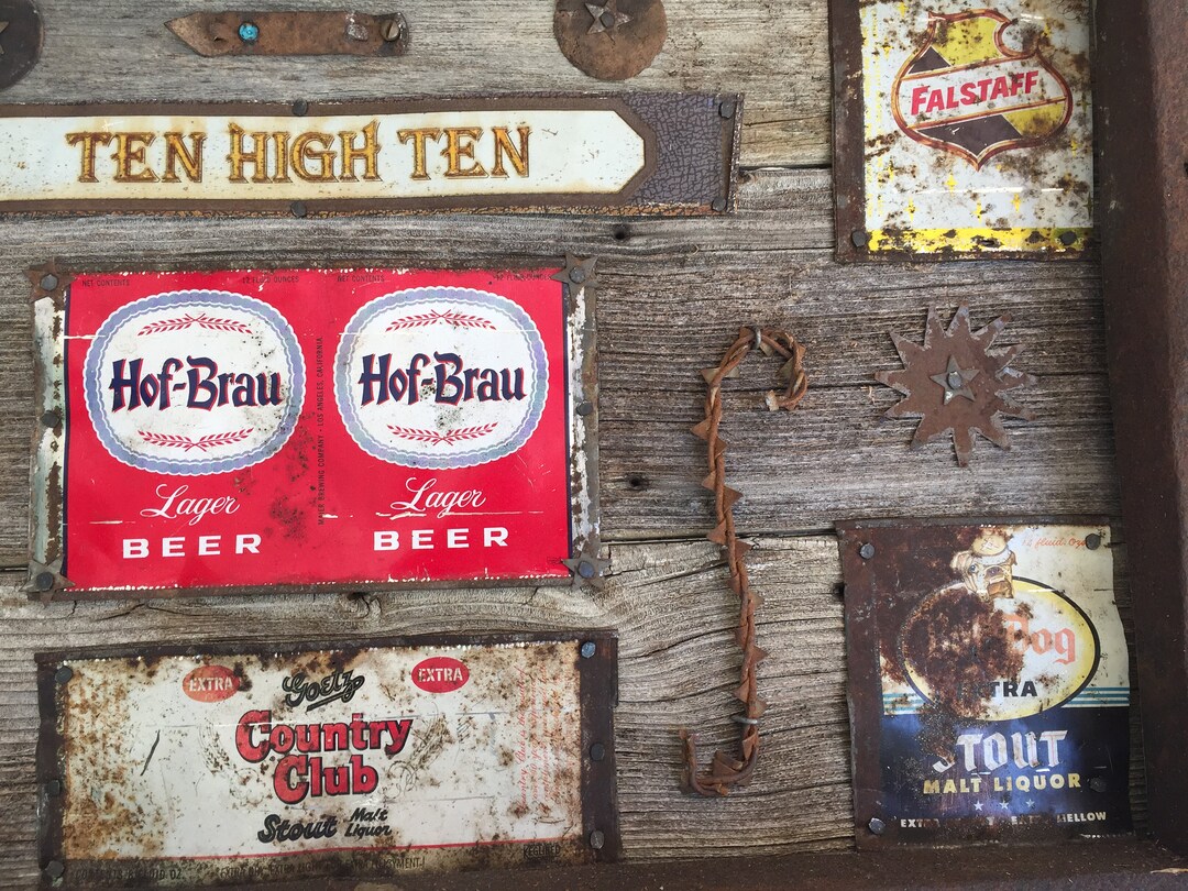 Rustic Art-beer-whiskey-man Cave-bar-restaurant Decor-indoor Outdoor ...
