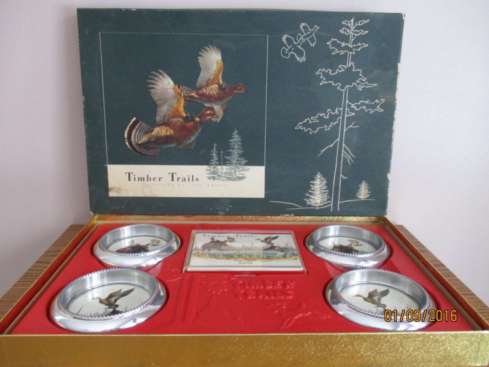 Set of 4 Vintage Timber Trails Silver Duck and Moose Drink | Etsy