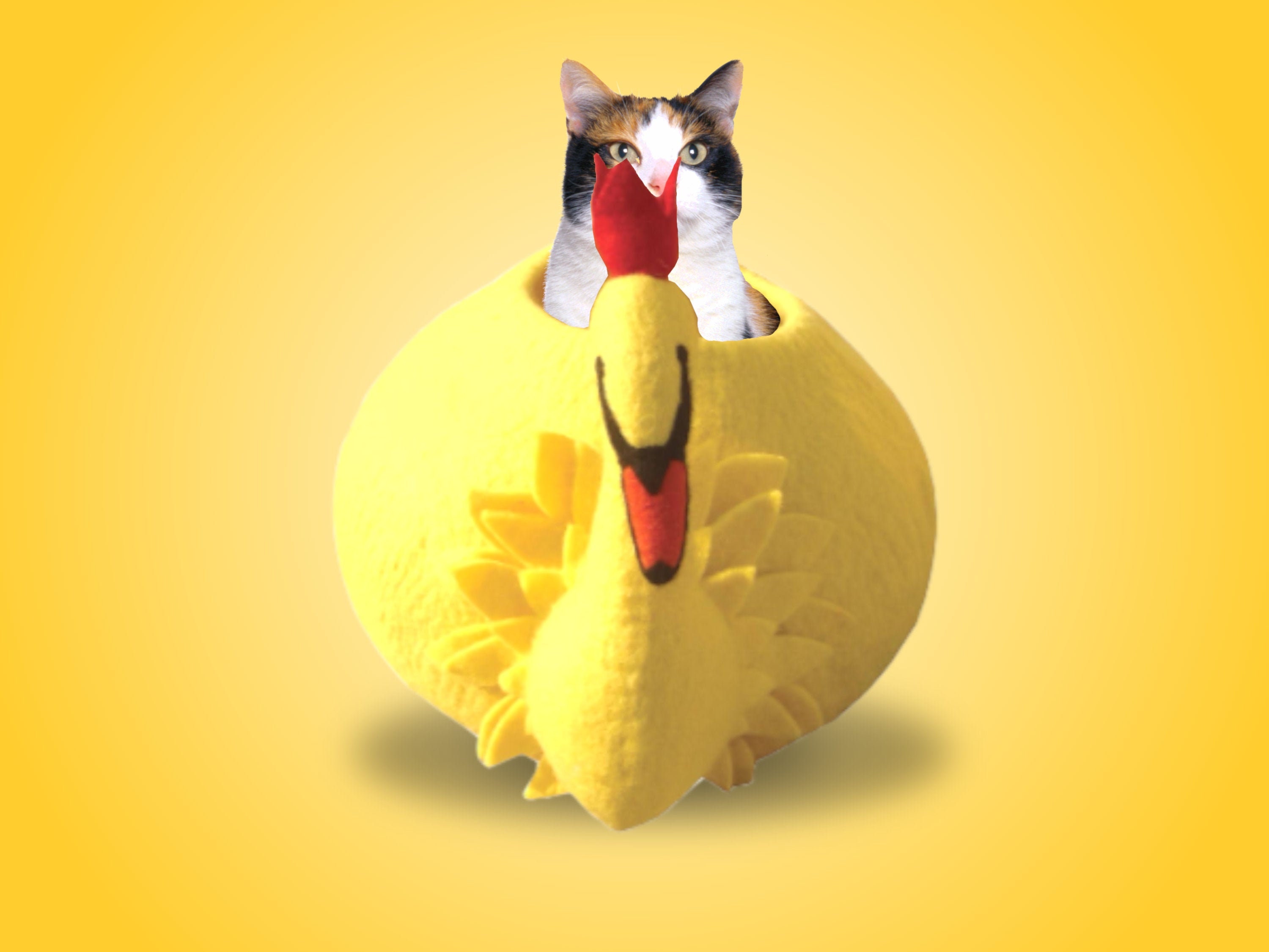 Deluxe Large Swan Design Eco-cat Cave Colorful Cat House | Etsy