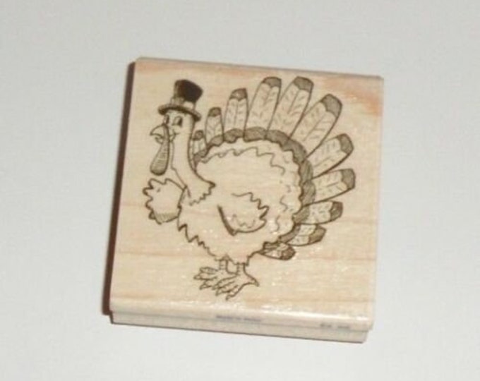 SKETCHY TURKEY Rubber Stamp Wood Mounted New 2 5/8 - Etsy