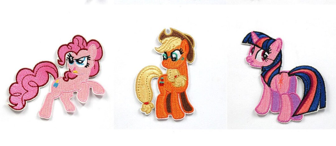 3 Pcs Amazing My Little Pony Horse Embroidered Iron/sew ON Patch Cloth ...
