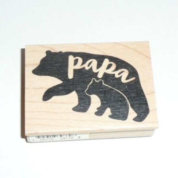 Bear Rubber Stamp - Etsy