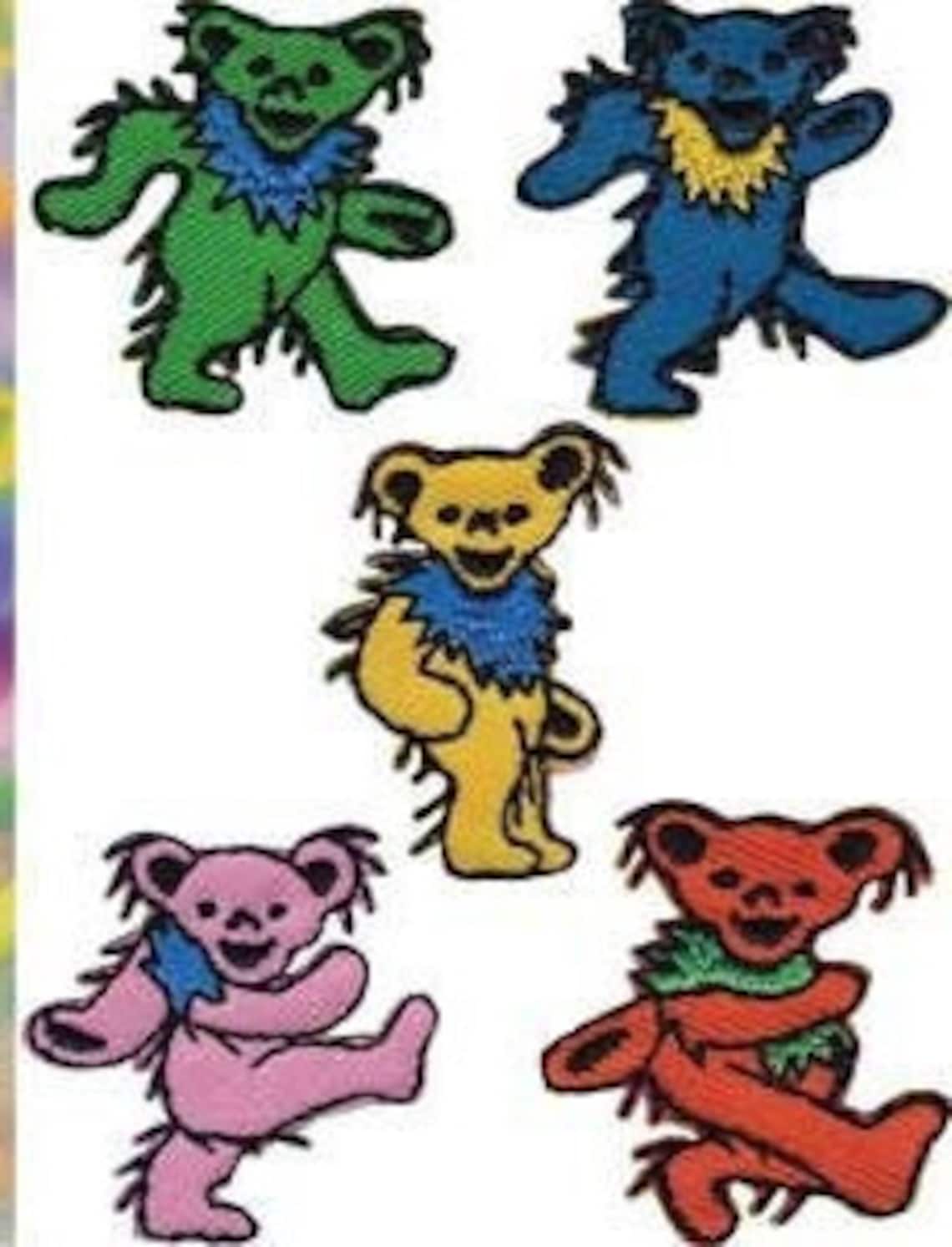 Grateful Dead Dancing Bears Mini Embroidered Iron on Patches 5 - Etsy