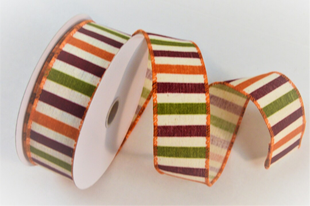 Thanksgiving Ribbon, Wired Ribbon, Wreath Ribbon, Fall Ribbon, Fall ...