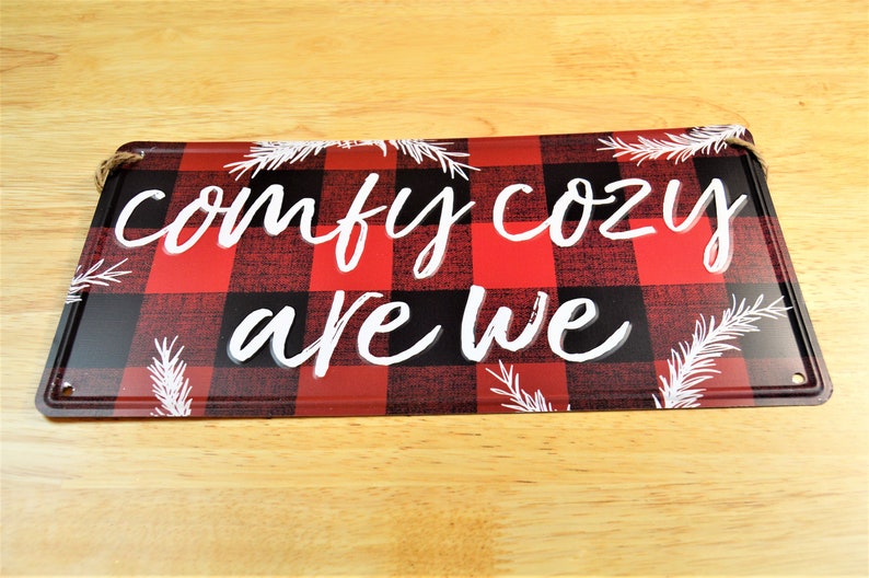 Christmas Sign Comfy Cozy Sign Winter Christmas Wreath - Etsy