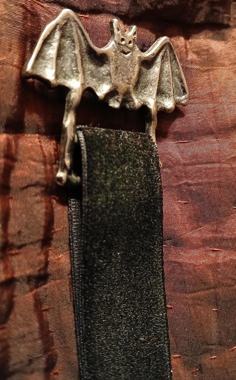 Gothic Bat Medal in Full Regalia: Metal Bat, Black Velvet Ribbon and ...