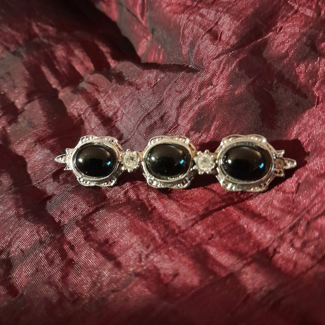 Goth Triune Bar Pin: Vintage 1980s Neo-victorian Style Bar Pin With ...