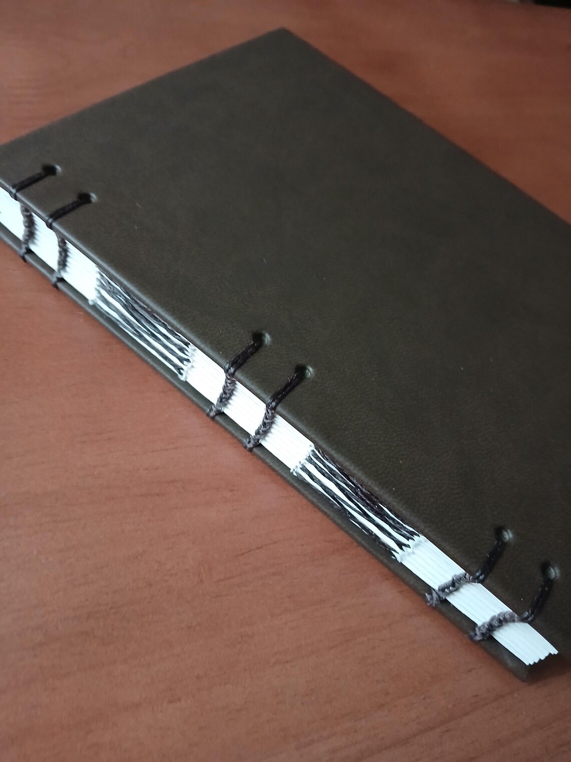 Handmade Journal, Faux Leather Cover, Hardcover, Blank, Exposed Spine ...