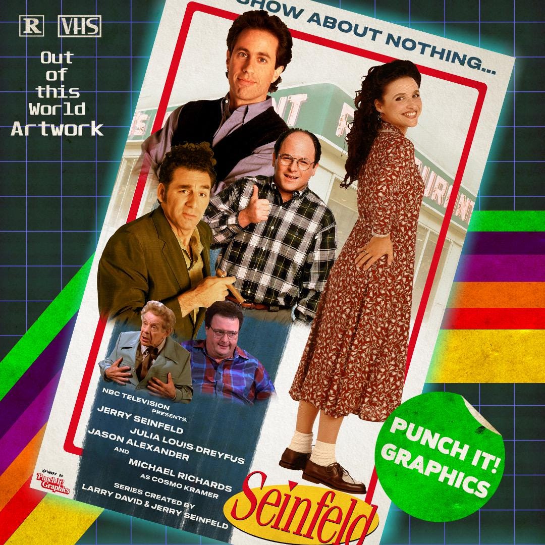 Seinfeld the Show About Nothing TV Show Movie Artwork Poster/print ...