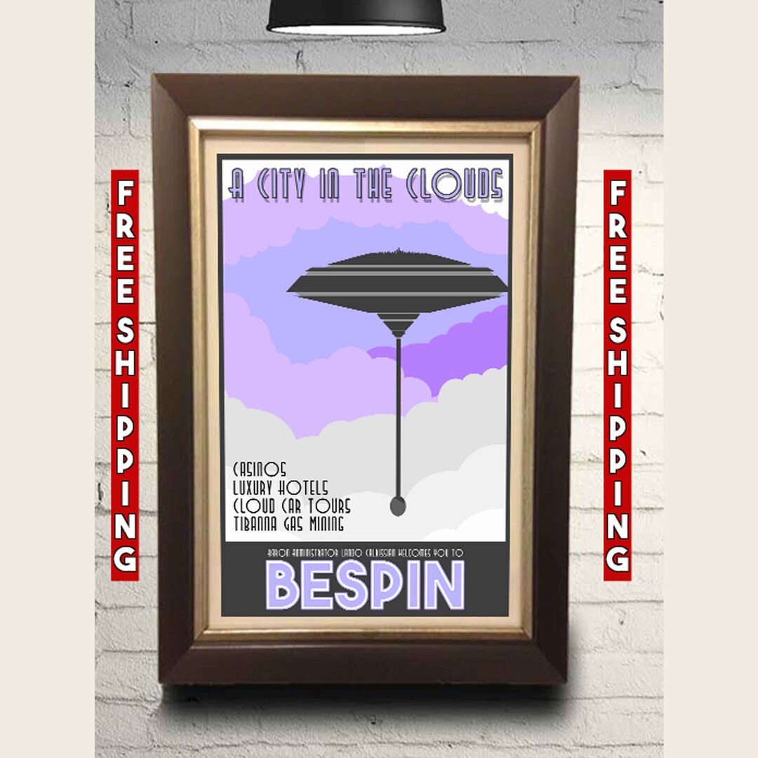Star Wars Bespin Cloud City Travel Poster Original Art Print 11x17 ...