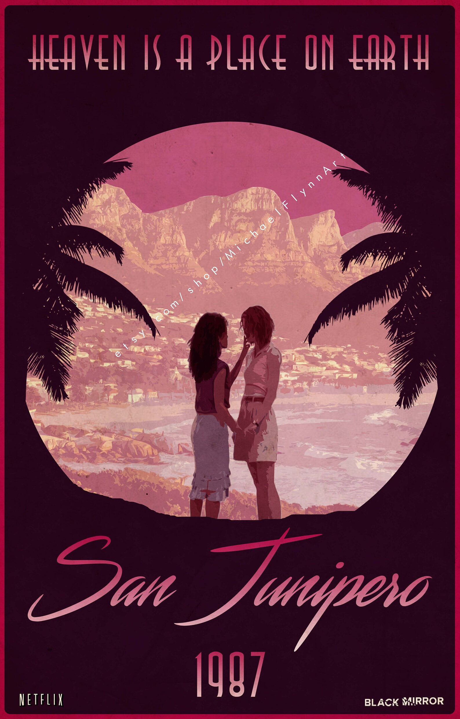 Black Mirror San Junipero Original Artwork Art Print LGBT - Etsy