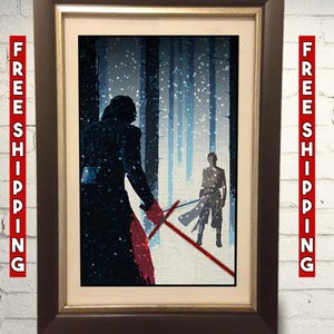 Star Wars the Force Awakens Snow Print 11 X 17 Poster Kylo Ren Rey - Etsy
