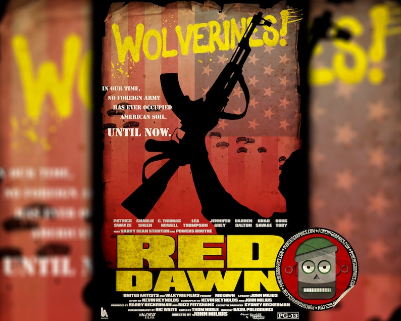 Red Dawn wolverines 1984 Alternative Movie - Etsy