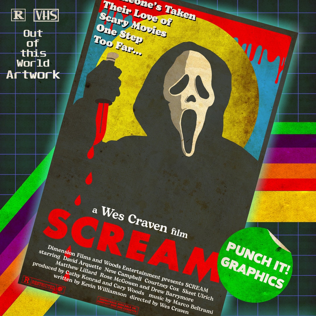 Scream Ghostface Horror Movie Poster/print Original Artwork - Etsy