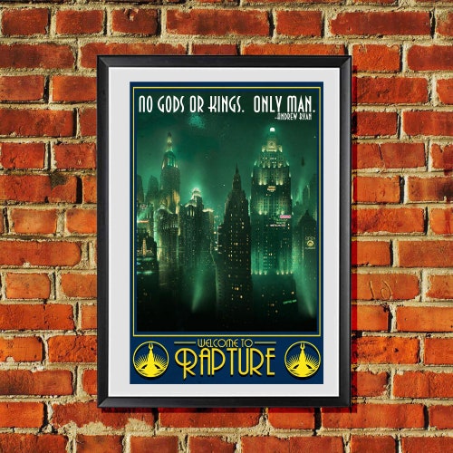 Bioshock Rapture Print Art Deco Vintage Style Poster | Etsy