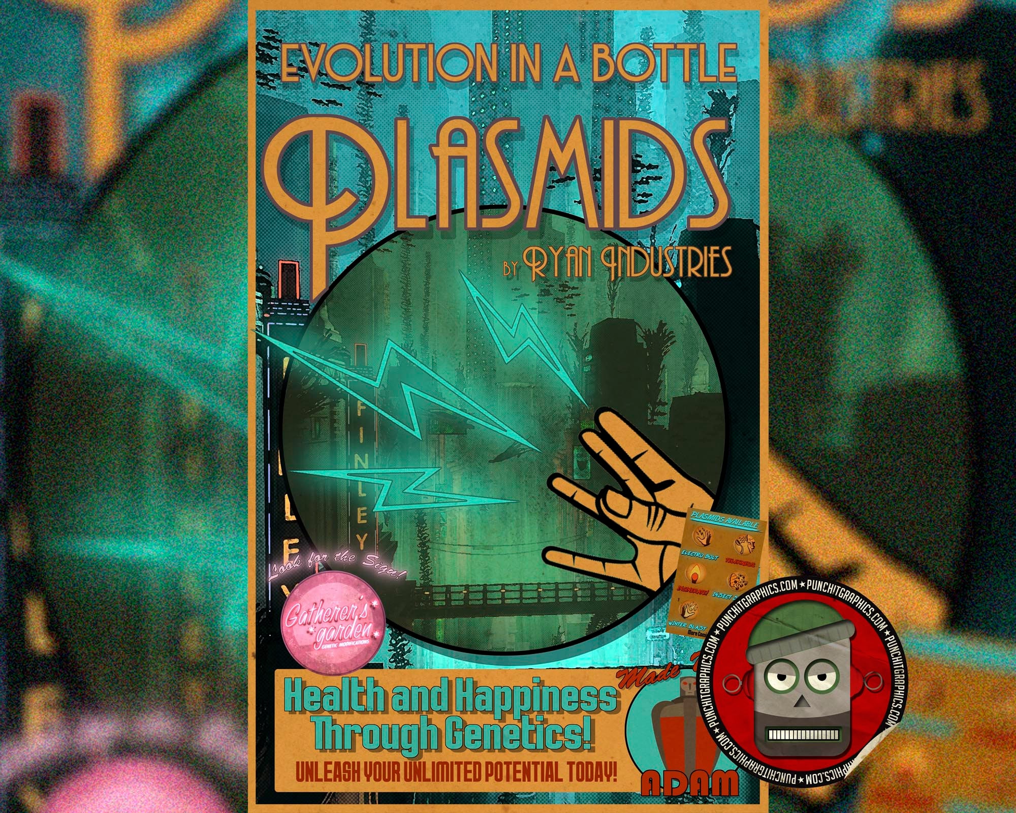 Bioshock Plasmids Advertisement Rapture Vintage Style Travel - Etsy UK