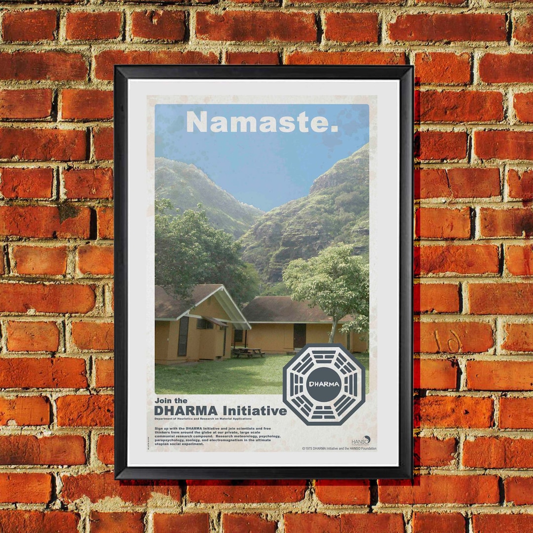 LOST DHARMA Initiative ABC Tv Show Poster 70's Style Original Artwork ...