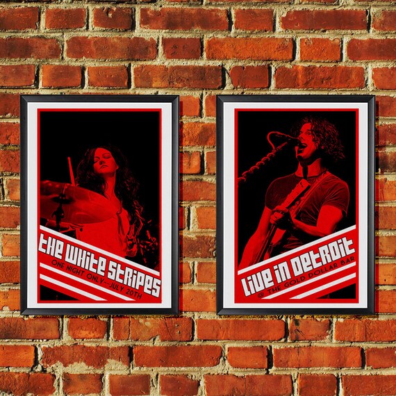 The White Stripes Concert Poster Two Pack Retro Style Original - Etsy