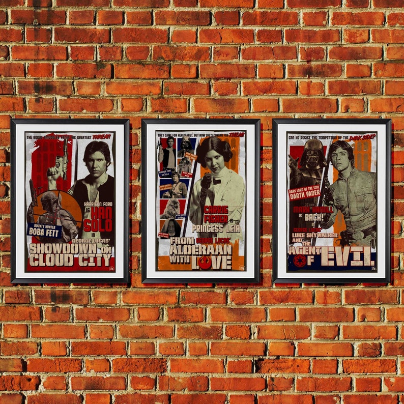 Buy Star Wars Grindhouse Style 3 Print Set 11 X 17 Han Solo Online in ...
