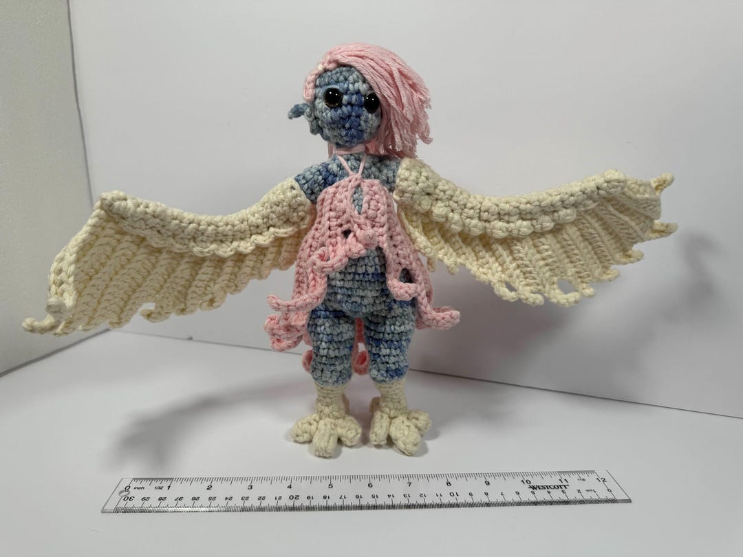 Winged Harpy Chick Figure - Etsy