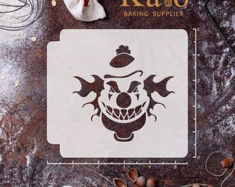 Scary clown stencil | Etsy