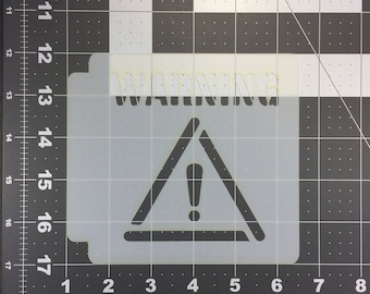 Warning Sign Stencil - Etsy UK