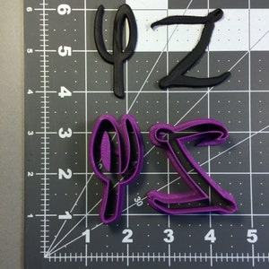 Cursive Font Uppercase Cookie Cutter Set - Etsy