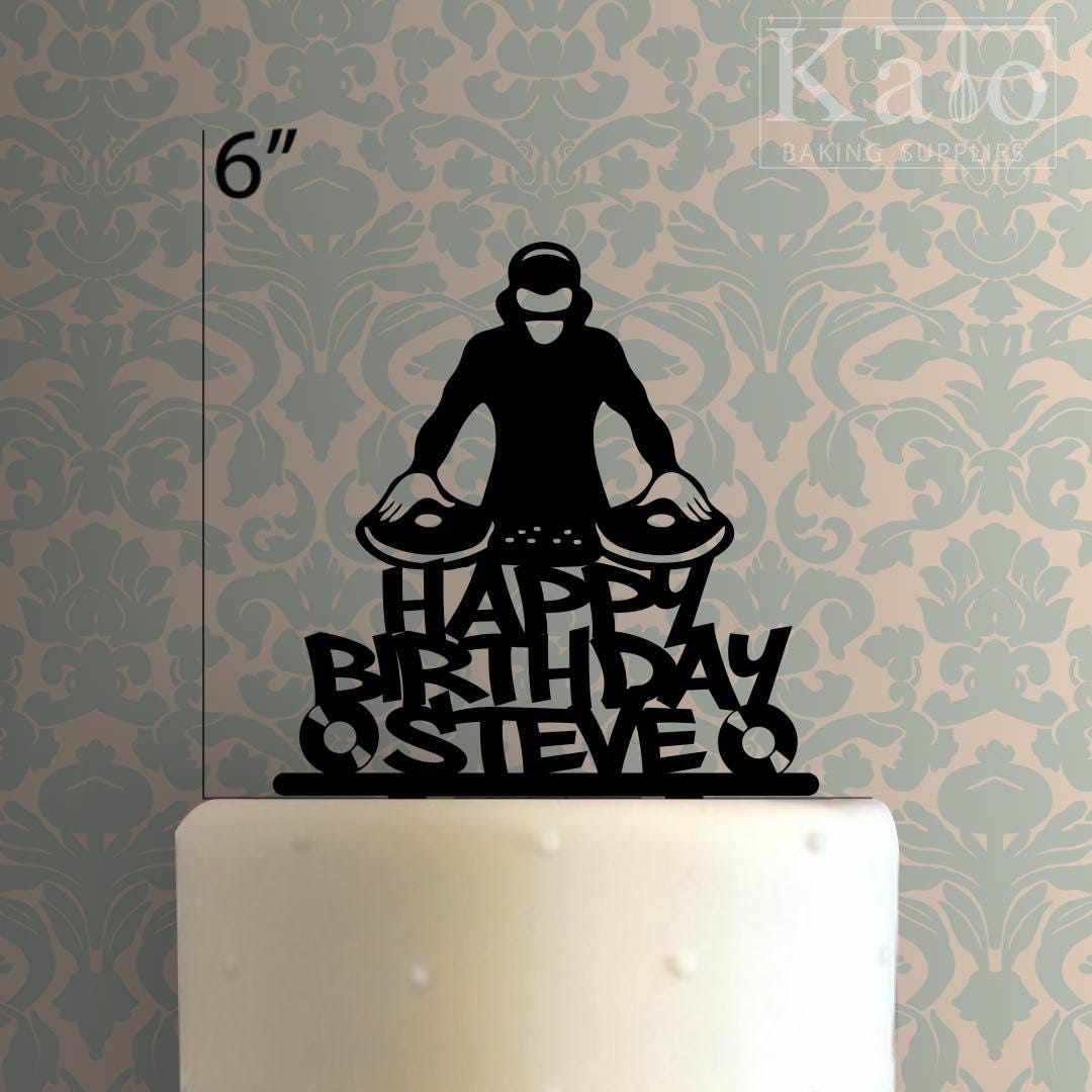 Custom DJ Happy Birthday 225-052 Cake Topper - Etsy