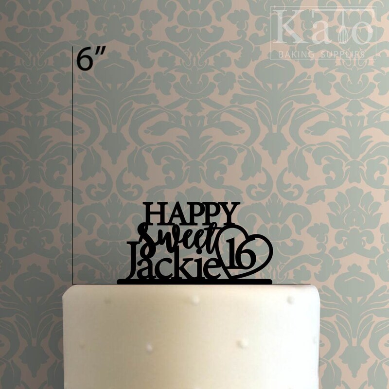 16 Cake Topper - Etsy