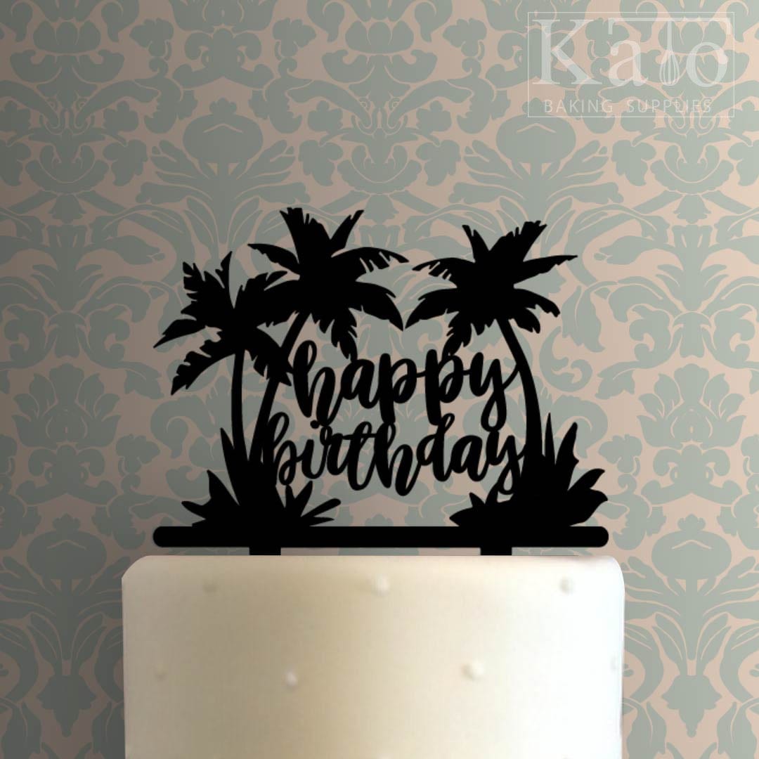 Happy Birthday Palm Trees 225-708 Cake Topper - Etsy