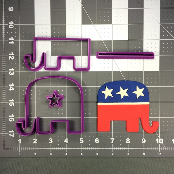 Republican Party 266-251 Cookie Cutter Set - Etsy