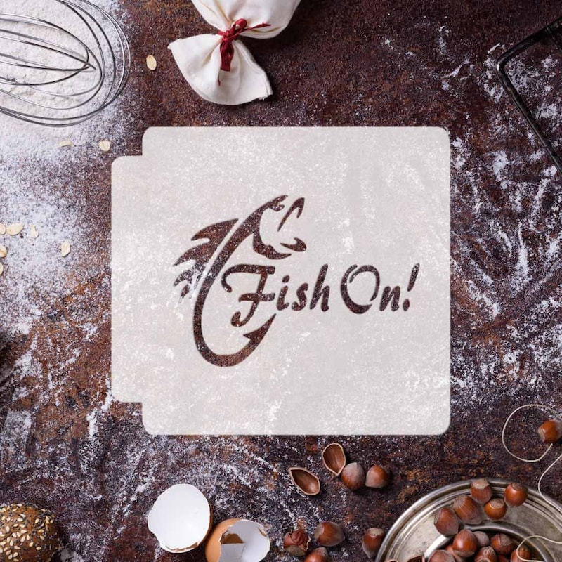 Fishing Stencil - Etsy