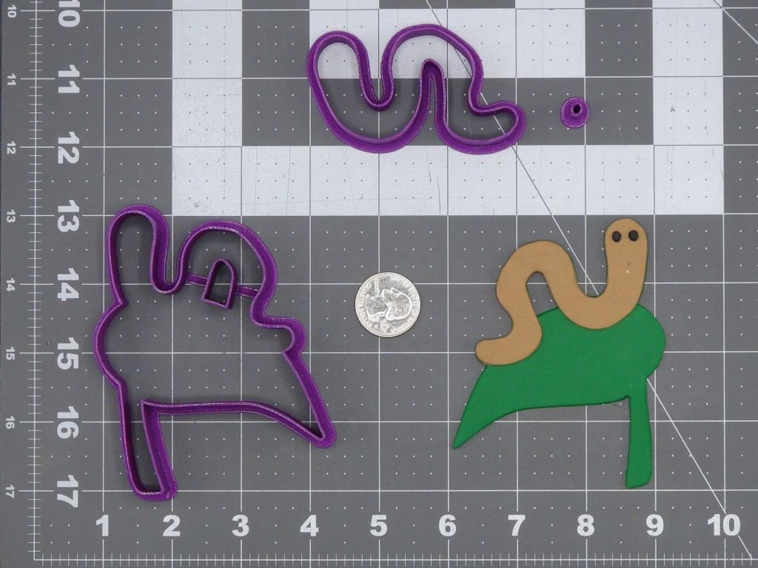 Worm on Leaf 266-K193 Cookie Cutter Set - Etsy