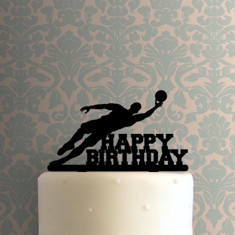Soccer Goalkeeper Happy Birthday 225-A371 Cake Topper | Etsy
