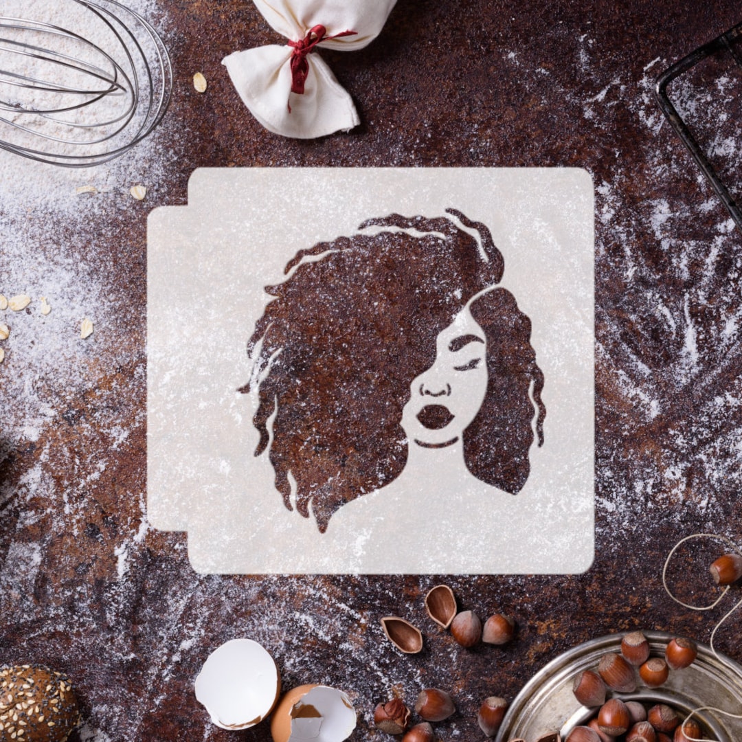 Afro Girl Head 783-I553 Stencil - Etsy