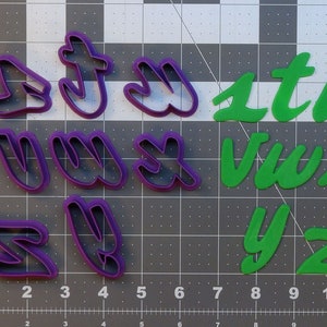 Script Font Lowercase 266-B841 Cookie Cutters - Etsy
