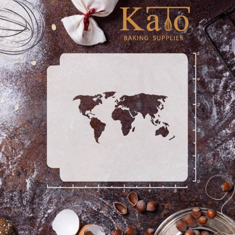 World Map Stencil - Etsy