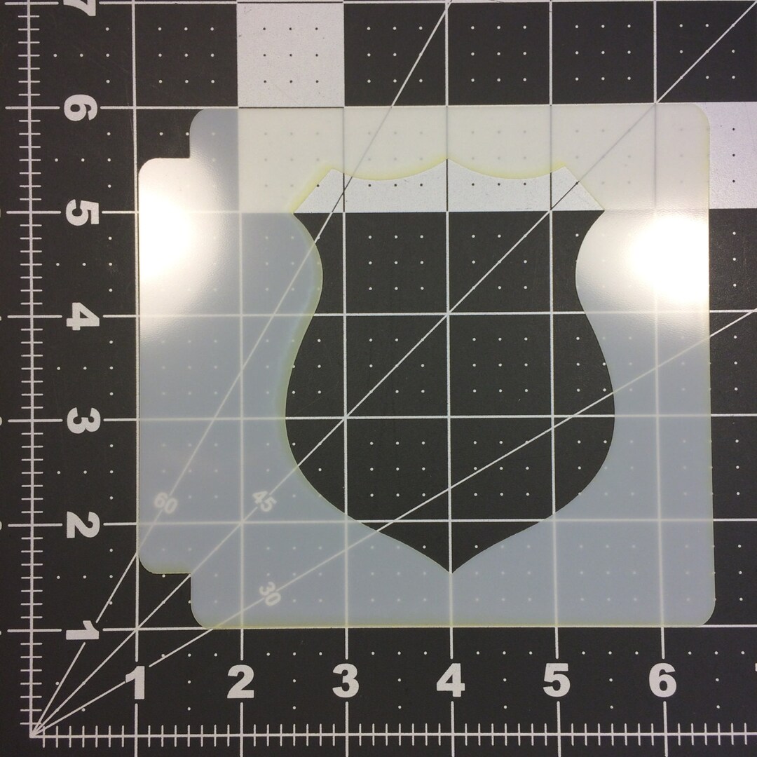 Police Badge 100 Stencil - Etsy