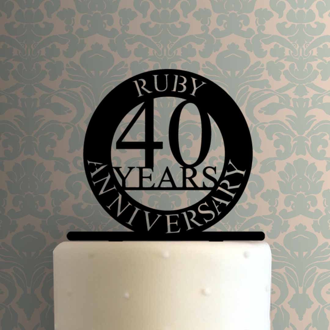 Ruby Anniversary 225-A114 Cake Topper - Etsy