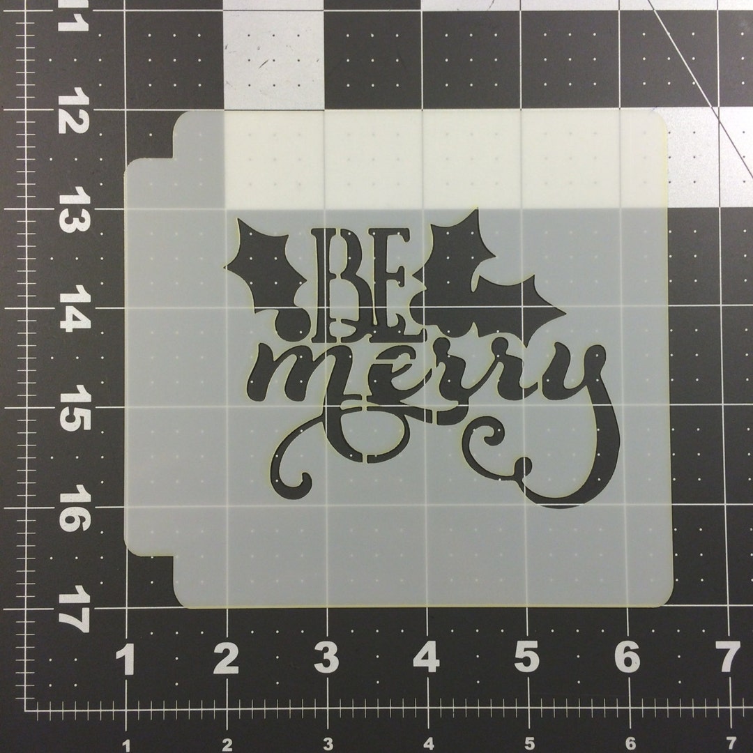 Be Merry 100 Stencil - Etsy