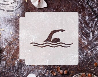 Swimmers Cookie Stencil Swimmer Silhouette Stencil Swim - Etsy