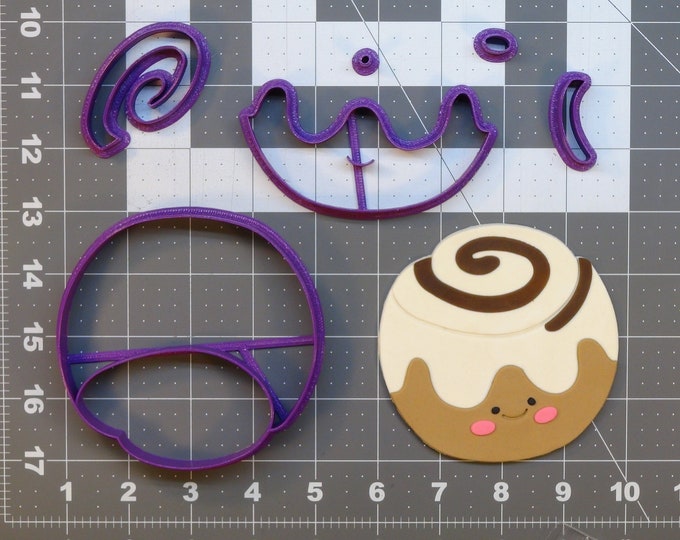 Cinnamon Roll Nice Buns Cookie Cutter | Stamp | Stencil - SHARP EDGES ...
