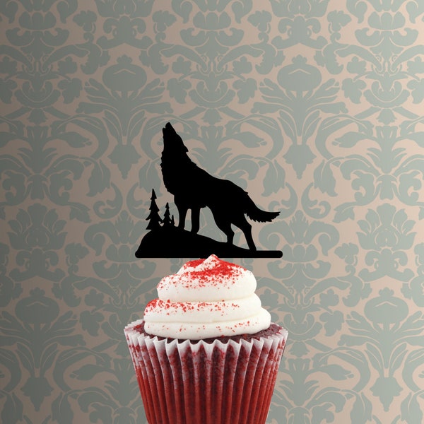 Wolf Cupcake Topper - Etsy
