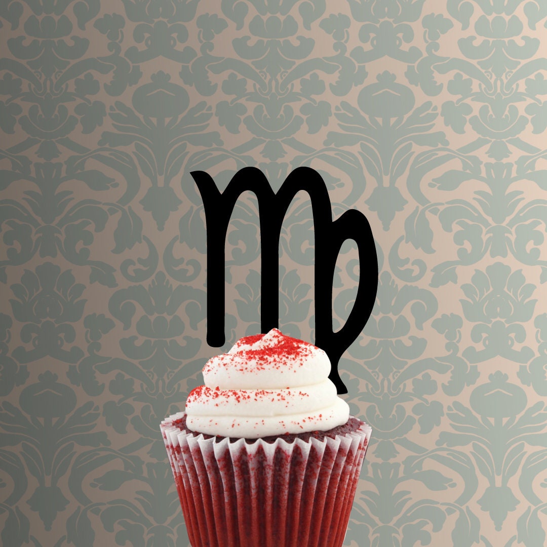 Zodiac - Virgo Symbol 228-272 Cupcake Topper - Etsy