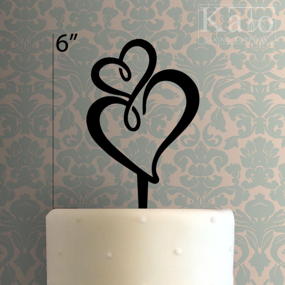 Heart 100 Cake Topper - Etsy